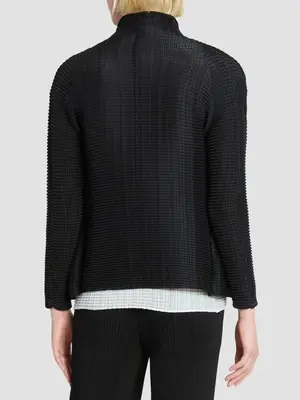 Issey Miyake Wooly Pleats Long-sleeve Shirt Jacket