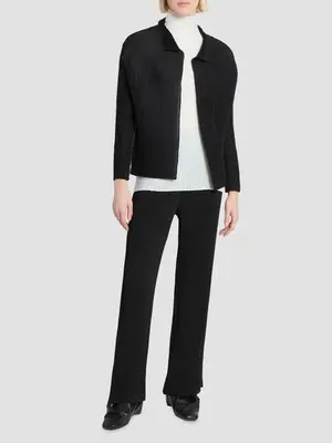 Issey Miyake Wooly Pleats Long-sleeve Shirt Jacket