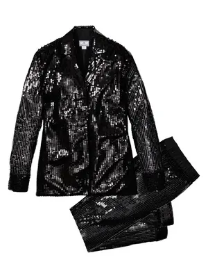 PETITE PLUME Sequined Cotton Pajamas