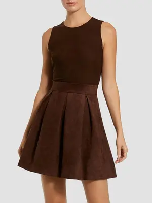 Mac Duggal Mix Media A-line Minidress