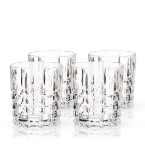 VISKI Highland Crystal Dof Tumblers Set Of 4 - Clear