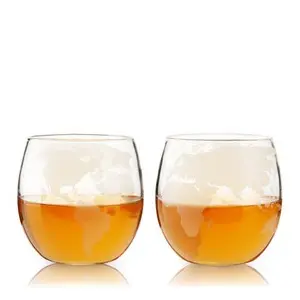 VISKI Globe Whiskey Tumblers Set Of 2