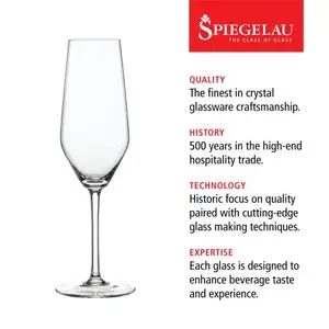 SPIEGELAU Style Champagne Flute Glass Set Of 4