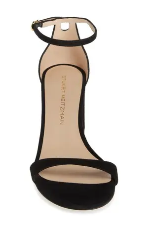 STUART WEITZMAN Nudist Block 75 Sandal - Black
