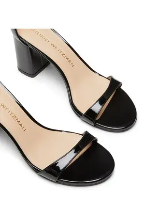 STUART WEITZMAN Nudist Block 75 Sandal - Black/black