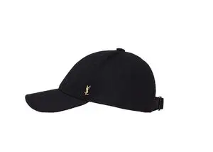 Saint Laurent Baseball Cap Cassandre In Felt - Black