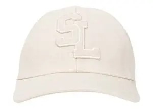 Saint Laurent Logo Patch Baseball Cap - Beige