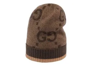 Gucci Gg Cashmere Beanie - Beige/dark Brown