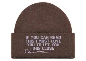 Dior X Cactus Jack Cashmere Knit Beanie - Mocha Brown