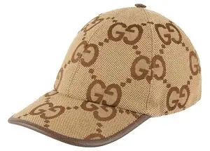 Gucci Jumbo Gg Canvas Baseball Cap - Camel/ebony