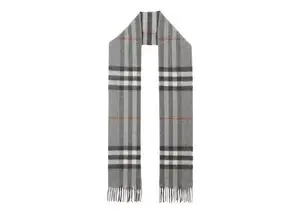 Burberry The Classic Check Cashmere Scarf - Grey