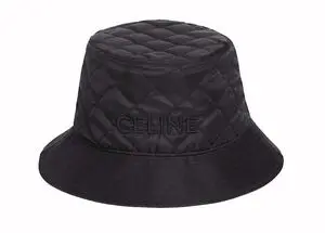 Celine Logo Bucket Hat - Black