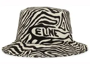 Celine Zebra-print Bucket Hat - Off White/black