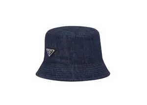 Prada Denim Bucket Hat - Navy Blue