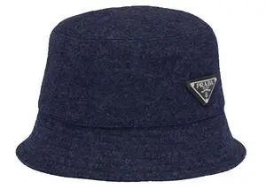 Prada Loden Bucket Hat - Navy Blue