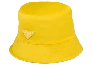 Prada Nylon Bucket Hat - Pineapple Yellow