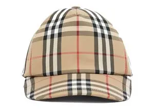 Burberry Logo Applique Vintage Check Baseball Cap - Archive Beige