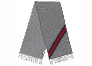Gucci Wool Logo Scarf - Zinc/blue