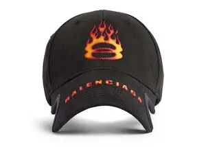 Balenciaga Burning Unity Cap - Black/orange