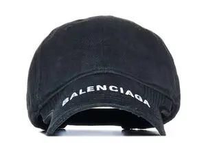 Balenciaga Embroidered Logo Visor - Black