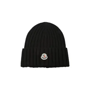 Moncler Knitted Beanie - Black