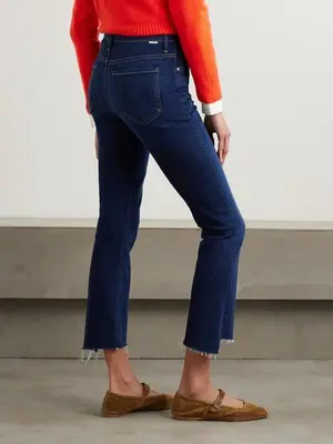 MOTHER The Insider Crop Step Fray Bootcut Jeans