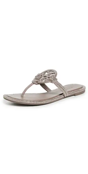 Tory Burch Miller Knotted Pave Sandals - Dark Clay