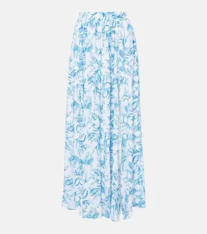 Melissa Odabash Mira Printed Maxi Skirt - White