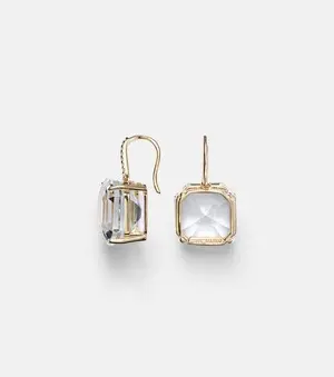 Mateo 14kt Yellow Earrings With Quartz And Diamonds