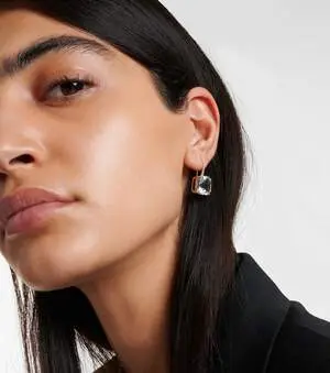 Mateo 14kt Yellow Earrings With Quartz And Diamonds