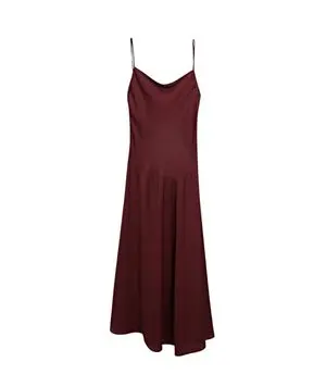 Massimo Dutti STRAPPY MIDI SLIP DRESS - Red