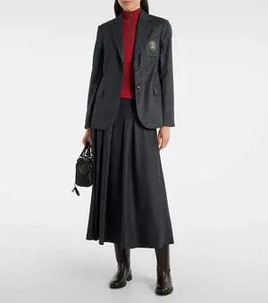 Brunello Cucinelli Virgin Wool Midi Skirt