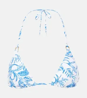 Melissa Odabash Key West Printed Bikini Top - Blue