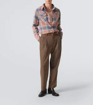 GOD'S TRUE CASHMERE Al's Run Plaid Cashmere Shirt - Multicoloured
