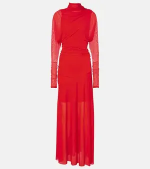 Proenza Schouler Paula Sheer Crepe Jersey Gown