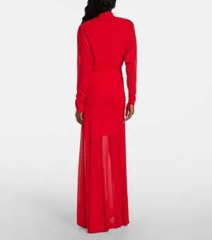 Proenza Schouler Paula Sheer Crepe Jersey Gown