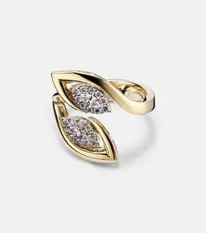 Yeprem Golden Strands Diamond Ring - Silver