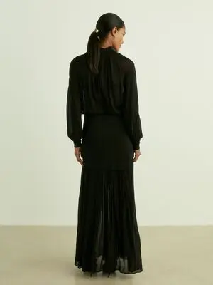 REISS Octavia Sheer Jersey Maxi Dress