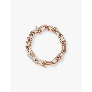 Tiffany & Co. Hardwear Double Link Pavé-diamond Bracelet - Rose Gold