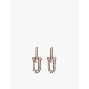 Tiffany & Co. Hardwear Diamond Link Earrings - Rose Gold