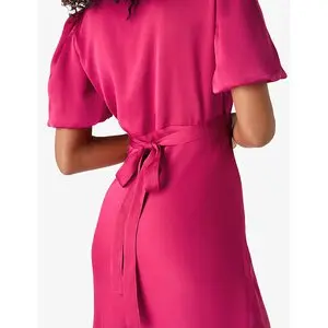 OMNES Satin Maxi Dress - Magenta