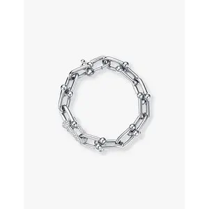 Tiffany & Co. Hardwear Double Link Pavé-diamond Bracelet - White Gold