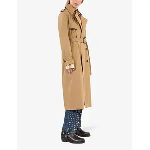 The Kooples Double-breasted Long Trench Coat