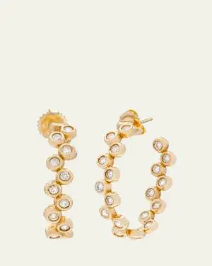 AUDREY C. JEWELS 14k Diamond Hoop Earrings - Gold