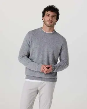 Vuori Berik Cashmere Crewneck Sweater Heather Grey