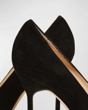 Manolo Blahnik Bb 105mm Suede Pumps - Black