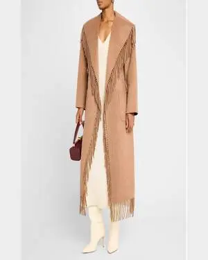 Simkhai - SIMKHAI Carrie Belted Fringe Robe Coat