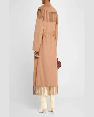 Simkhai - SIMKHAI Carrie Belted Fringe Robe Coat
