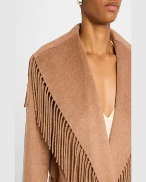 Simkhai - SIMKHAI Carrie Belted Fringe Robe Coat
