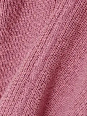 Rick Owens Maglia Ribbed Cashmere And Wool-blend Turtleneck Sweater - Pink